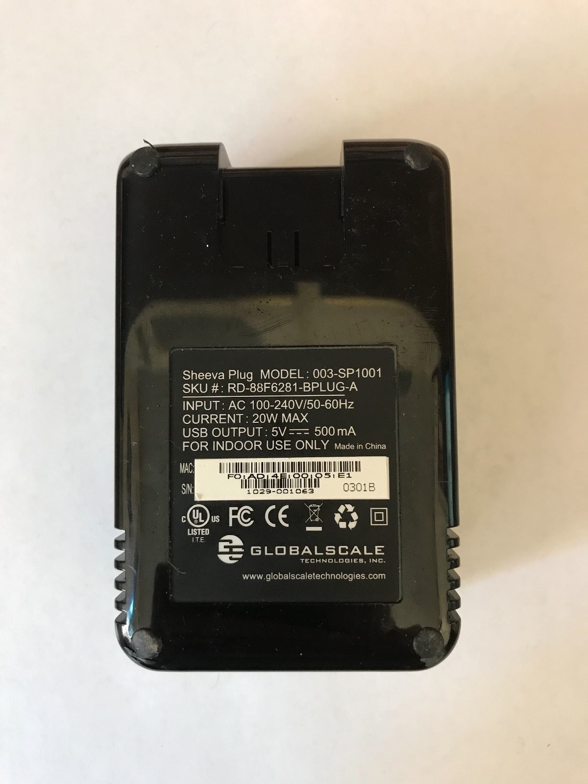 Globalscale Technologies Sheeva Plug 003-SP1001 RD-88F6281-BPLUG-A | eBay