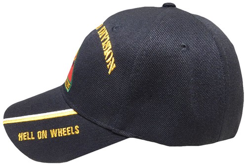 U.S. ARMY 2ND ARMORED DIVISION Hell on Wheels Shadow Black Embroidered ...