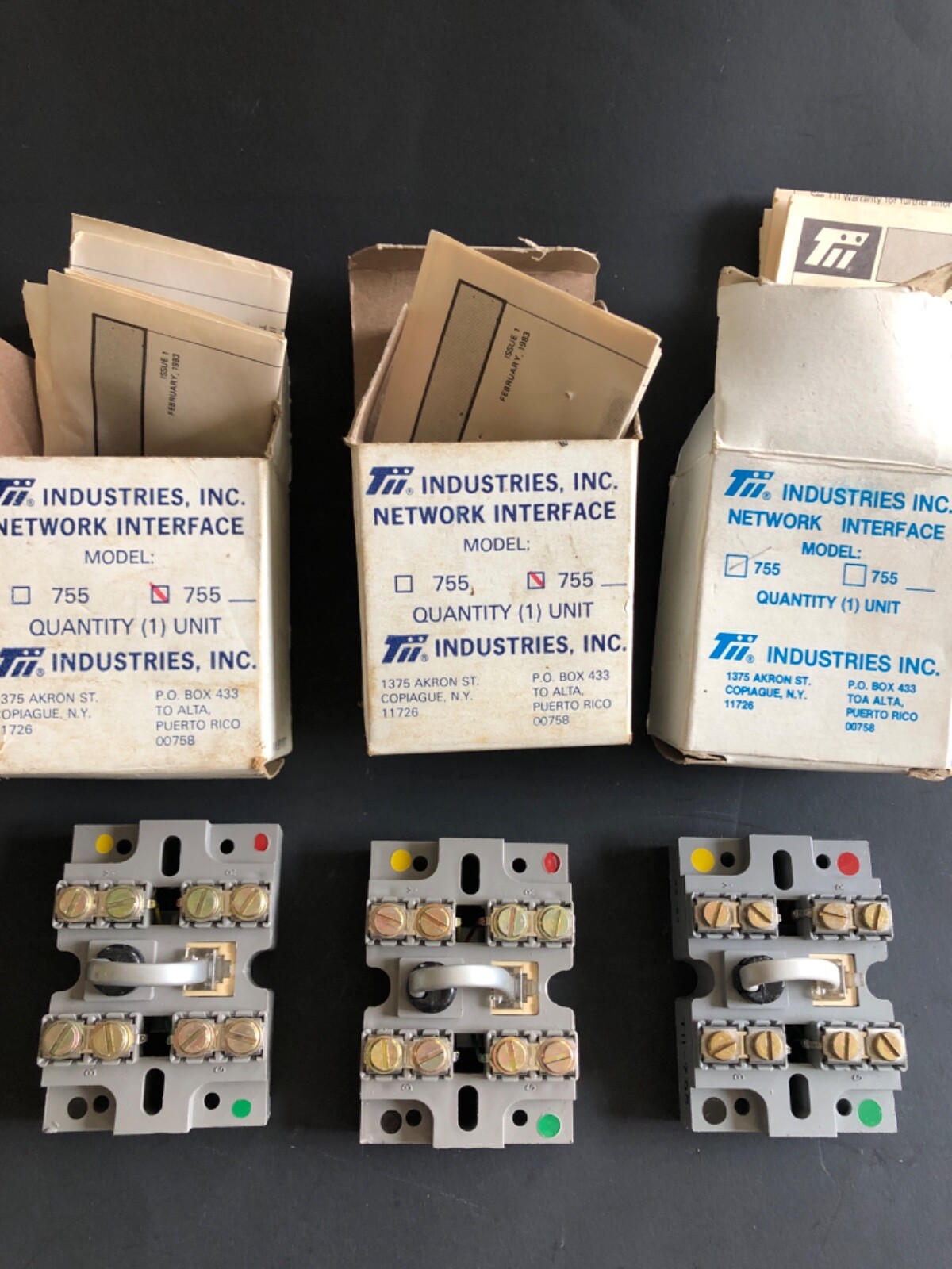 TII Industries Network Interface Device 755- NOS-Lot of 3 WE Bell ...