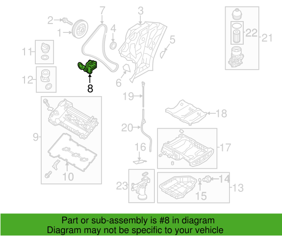 Genuine Timing Chain Tensioner for 2012-2024 Genesis Hyundai Kia V6 ...
