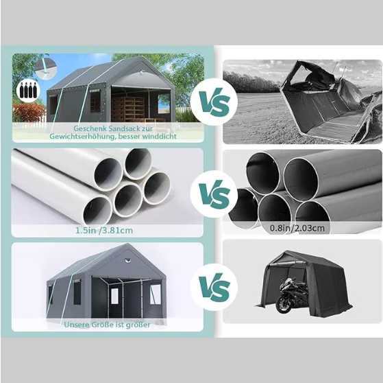 10x16 Heavy Duty Carport Canopy - Oversized Portable Car Tent Garage | eBay