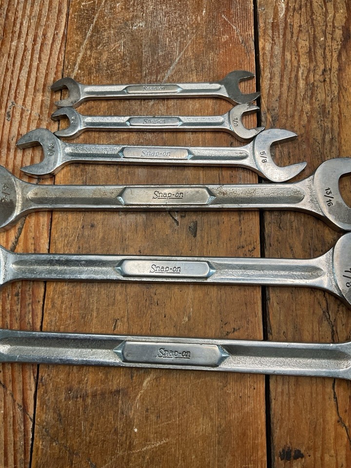 Vintage Snap-On Tools VS Series 1966 6-pc SAE 4-Way Angle Open End ...