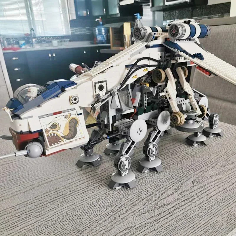 Brick Star Wars Republic Brick Dropship With AT-OT Walker Building 1758 ...