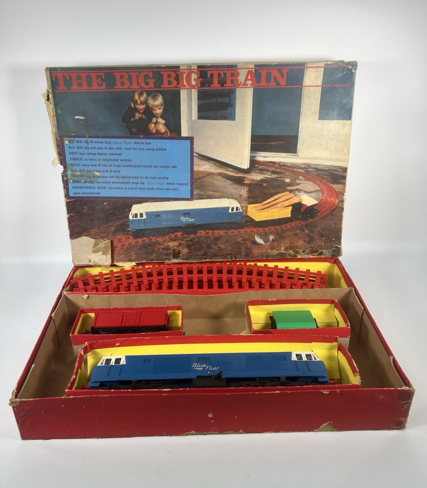 Vintage Novo Triang The Big Big Train Blue Flier Set RV279 OGauge Loco ...