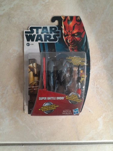 Star wars super battle droid geonosis Aotc movie heroes hasbro 3.75" | eBay