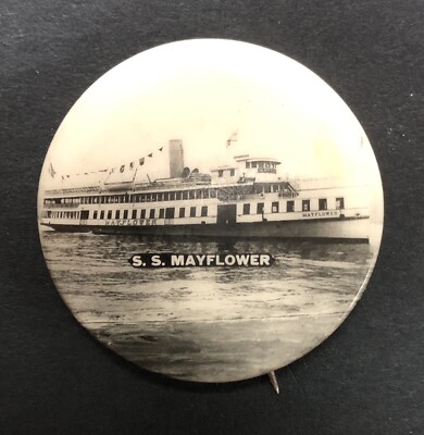 1910 Pinback Button Steamship SS Mayflower NY - Bridgeport Daily ...
