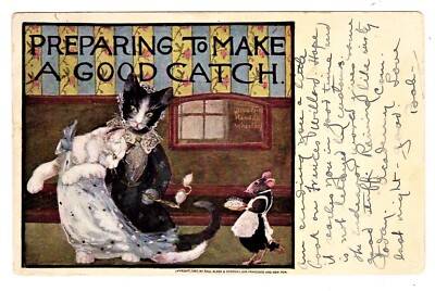 POSTCARD U.S. WHEELAN DOGGEREL DODGER CATS A GOOD CATCH (SB) | eBay