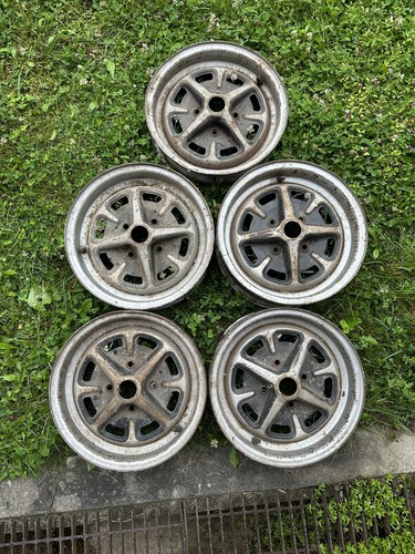 Original 13 Inch MG MGB Midget 4 Spoke Mag Steel Wheel Factory OEM Used ...