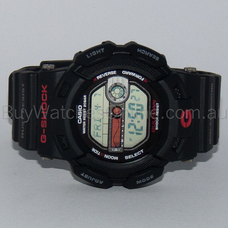Casio G-Shock Gulfman G-9100-1 46mm Black Resin Case with Black Resin ...