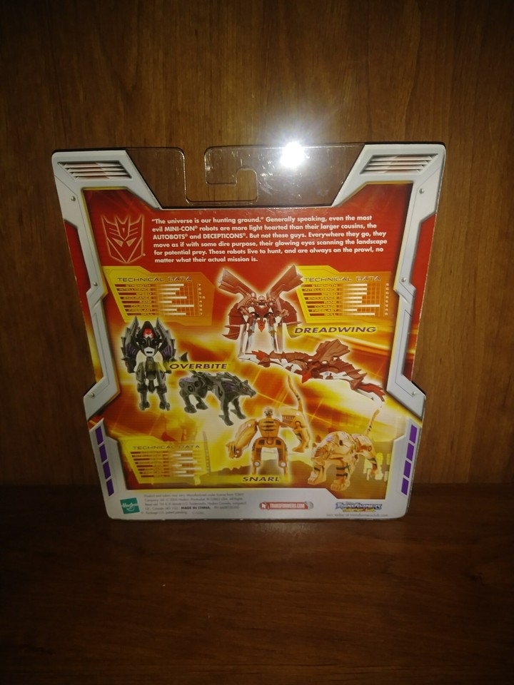 Transformers Classics 3 minicon predator attack team dreadwing snarl ...