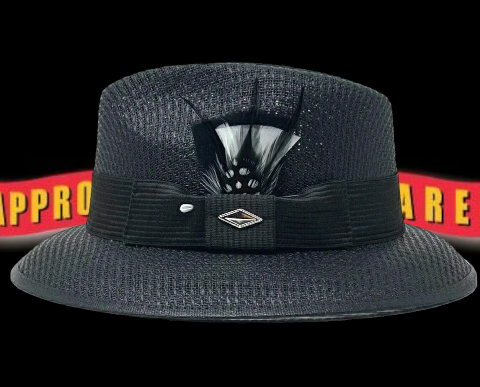 Men' Classic Viejo black Lowrider Hat fedora white and black Combo ...
