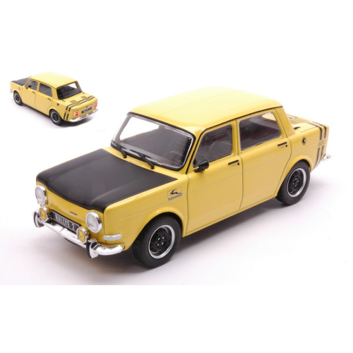 SIMCA 1000 RALLY 2 1970 YELLOW/MATT BLACK 1:24 Whitebox Auto Stradali ...