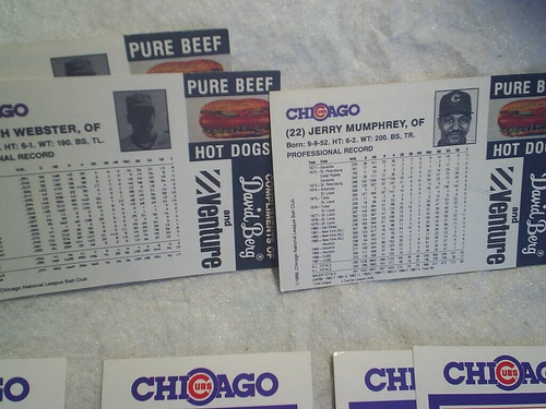 18-1988 CHICAGO CUBS HOT DOG DAVID BERG BASEBALL CARD LOT,Rafael ...