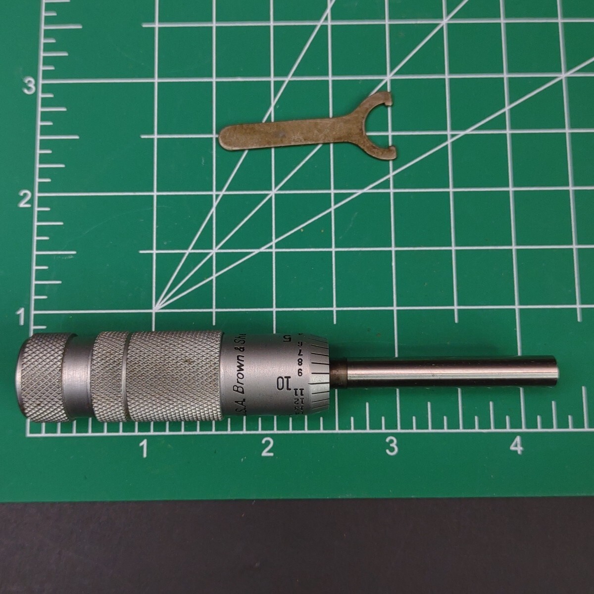 VTG NOS Brown & Sharpe Micrometer Head in Wood Box-Papers- Adjustment ...