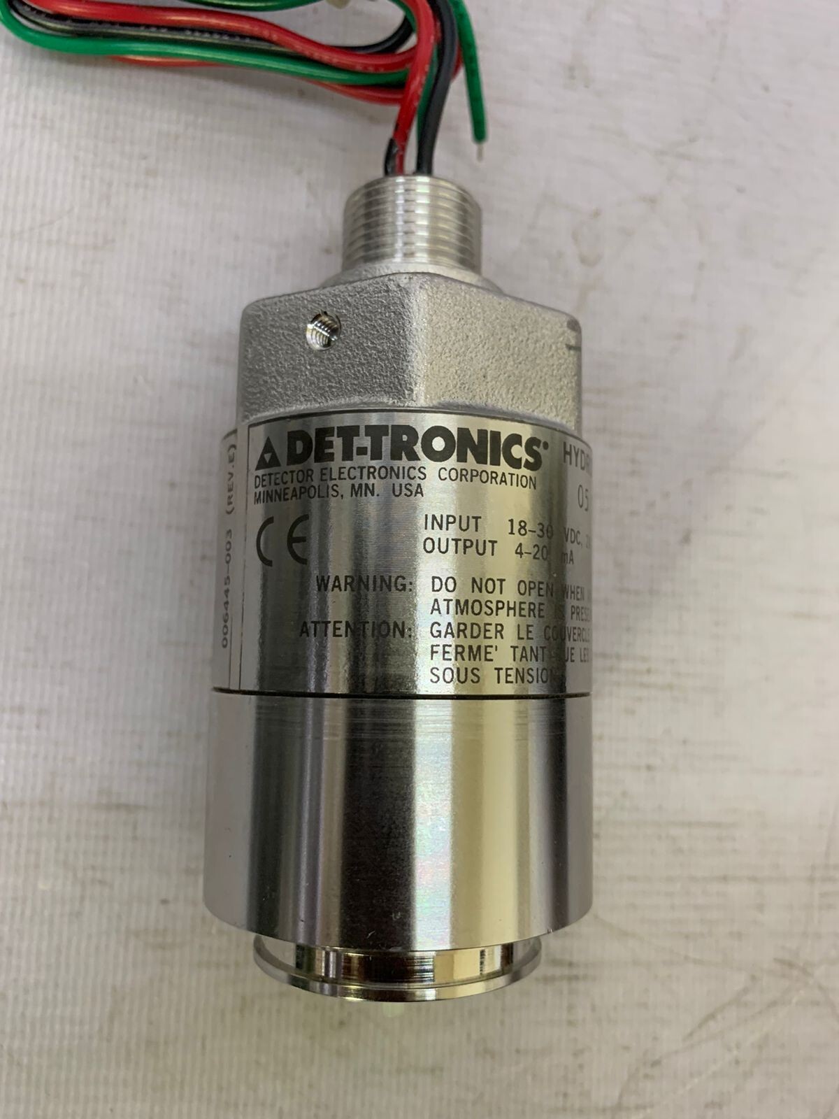 DET-TRONICS / HYDROGEN SULFIDE (H2S) SENSOR / C7064E5012 | eBay
