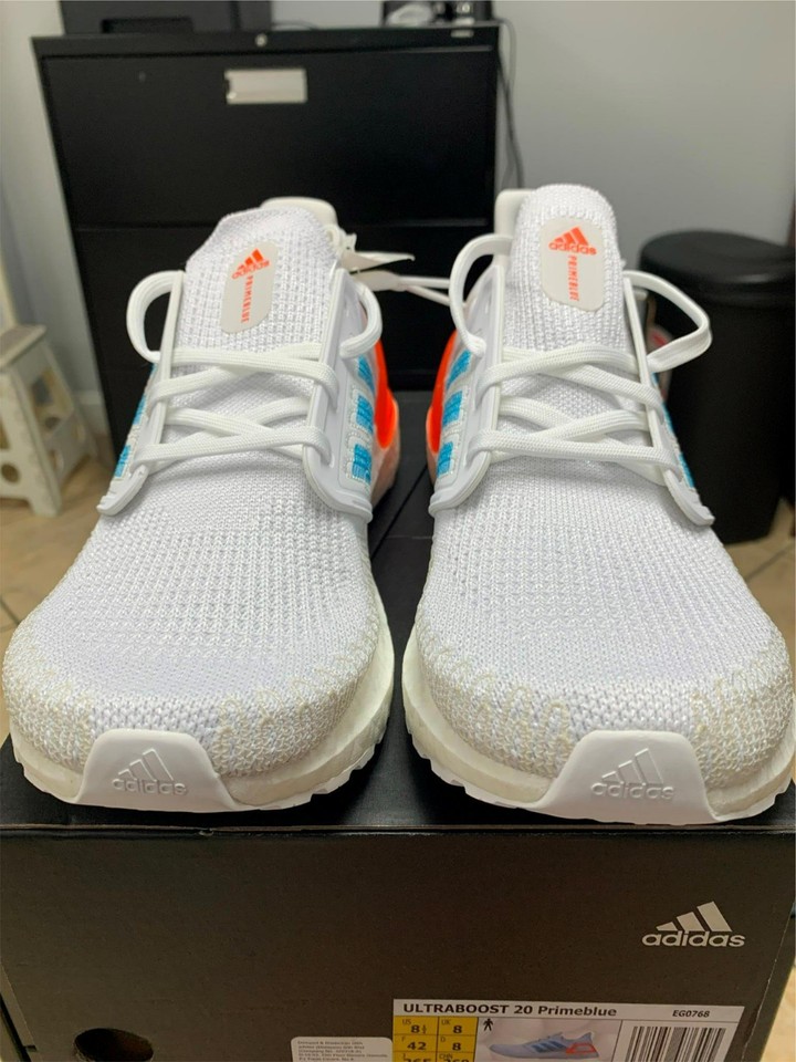 [EG0768] Mens Adidas ULTRABOOST 20 Primeblue - Discoloring | eBay