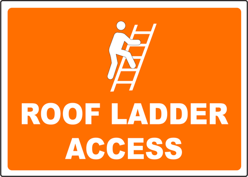 ROOF LADDER ACCESS | Laminated Vinyl Decal Sticker Label | eBay