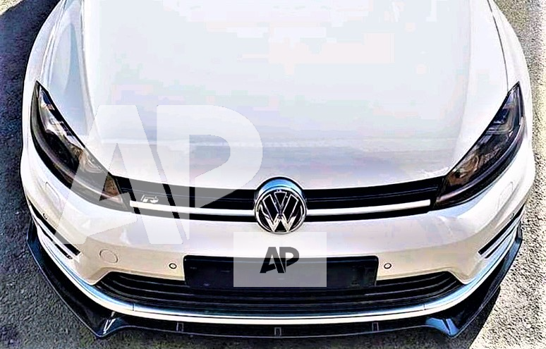 VW Golf MK7 MK7.5 R GTD GTI TSI TDI Carbon Fibre Front Splitter Spoiler ...