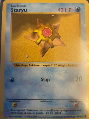Pokemon Shadowless Card Pokemon Staryu 1st Edition Shadowless Base 1st ...