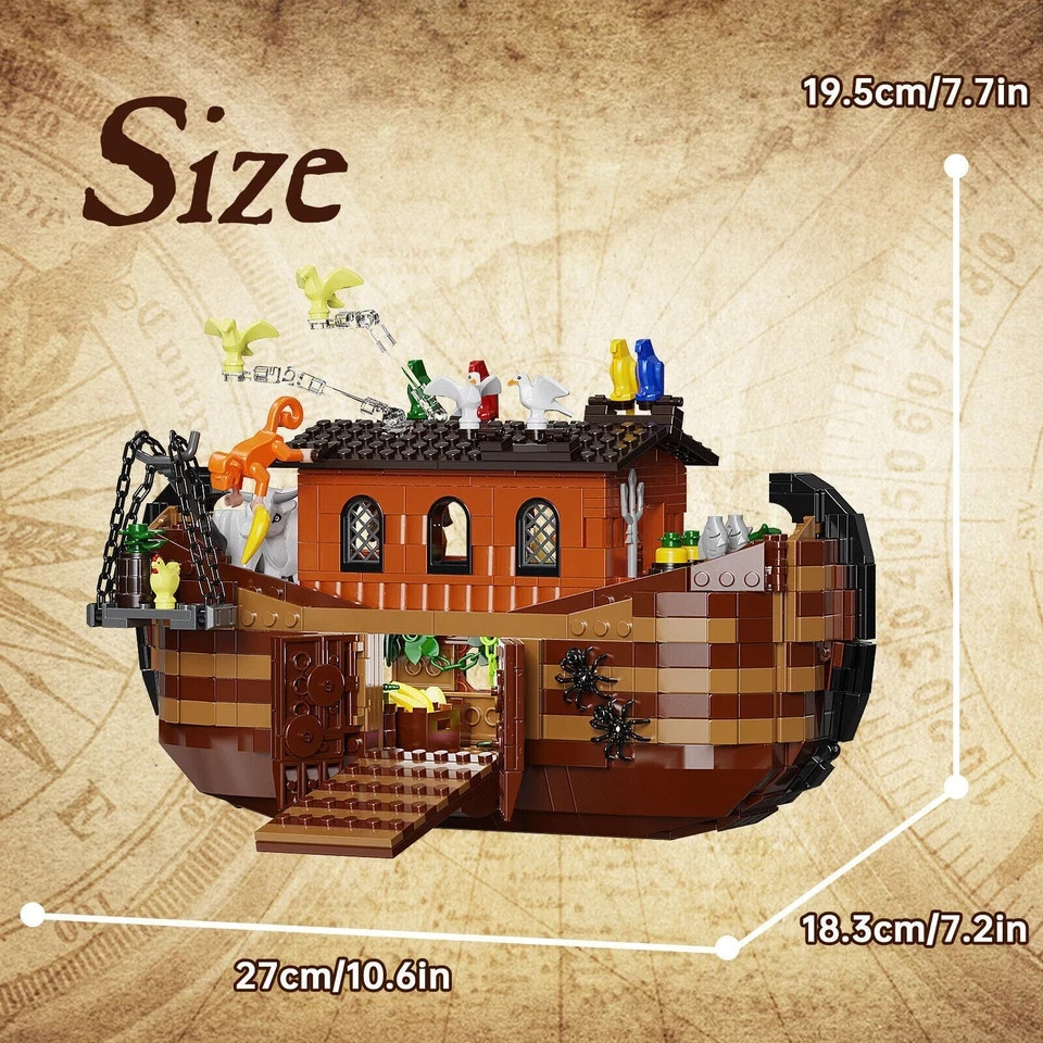 High Quality Building Blocks Model Set 1007 PCS for Noah's Ark Boat ...