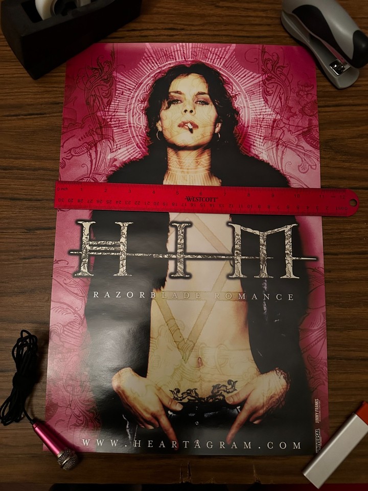 HIM Razorblade Romance Poster 11x17" Ville Vallo, Bam Margera, Brand ...