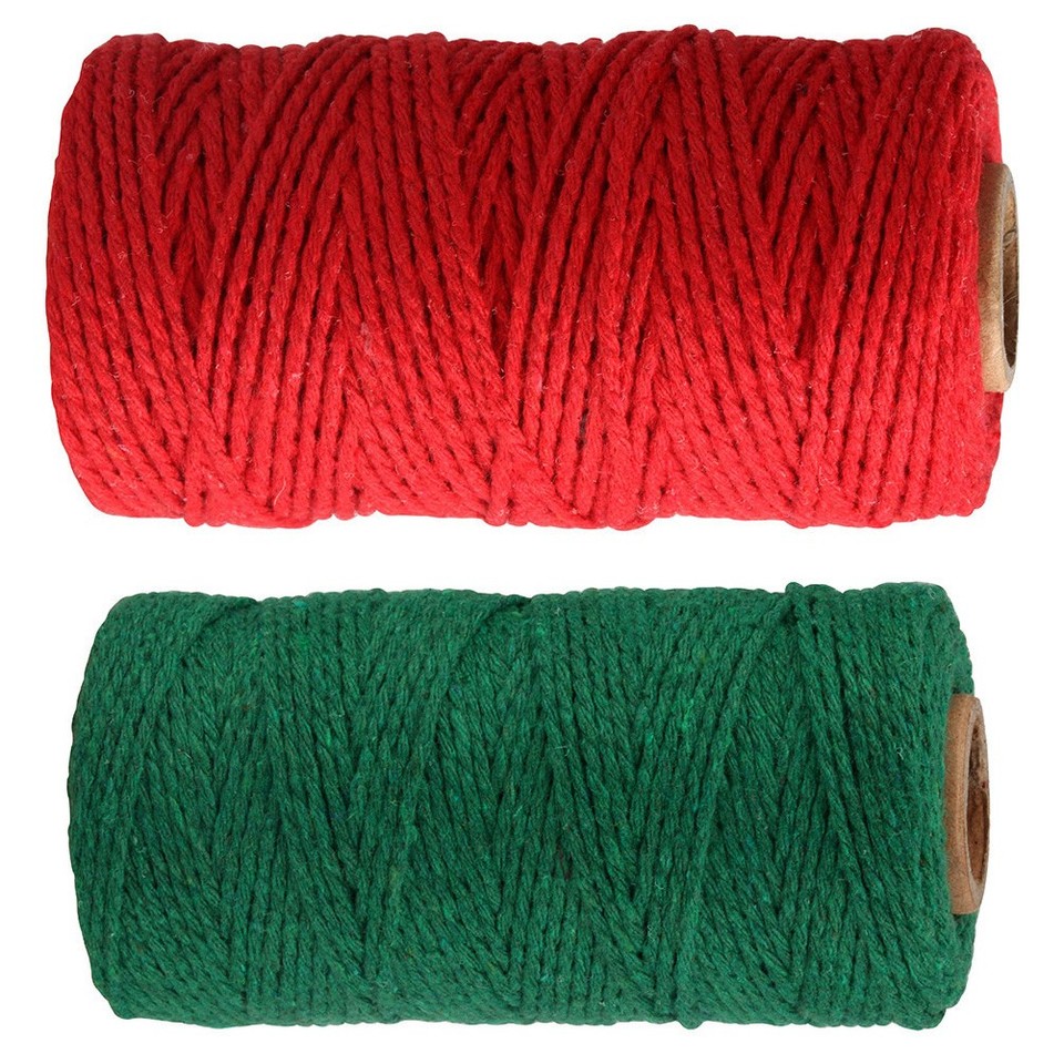 2 Pcs Colored String for Crafts Soft Hollow Cotton Rope Thread DIY ...