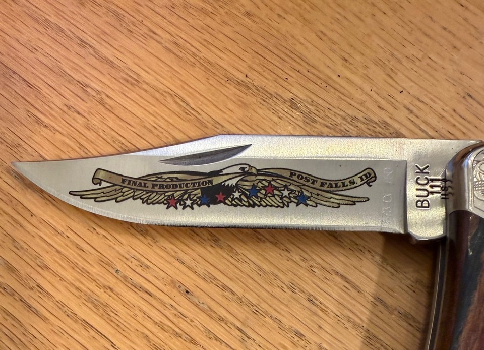RARE BUCK FINAL PRODUCTION POST FALLS 111 KNIFE NEVER USED D8 | eBay