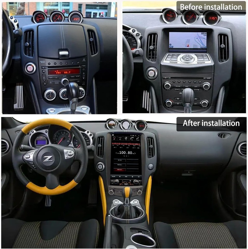 For 2008-2019 Nissan 370Z 13.6''Car Stereo Radio GPS Navi Carplay ...