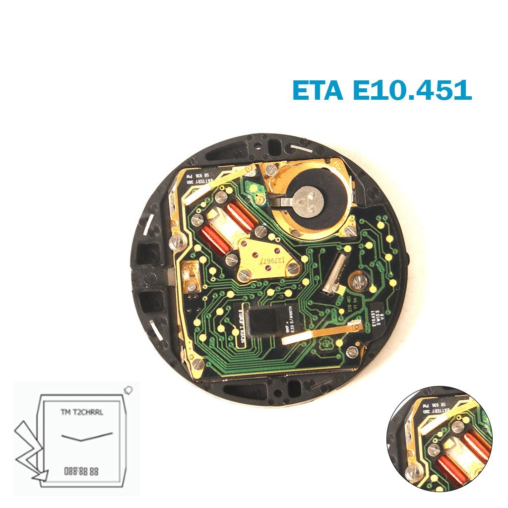 BREITLING ETA E10.451-Analog /Digital Movement-v8-Without Stem-With ...