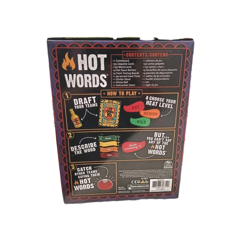 Hot Words Word Guessing Party Game Board Game Spin Master Gameboard ...