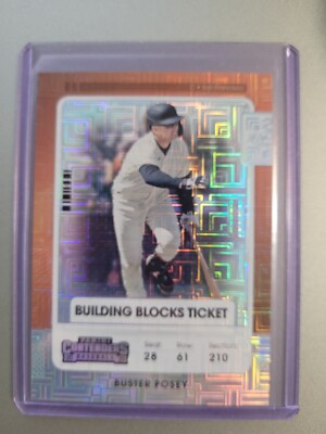 2021 Panini Contenders Building Blocks Ticket 2/10 Buster Posey #34 | eBay