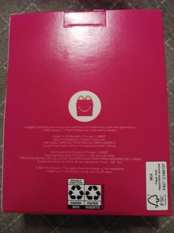 2020 McDonalds Happy Meal Toy *Hasbro Games* operation 2 unopened box ...