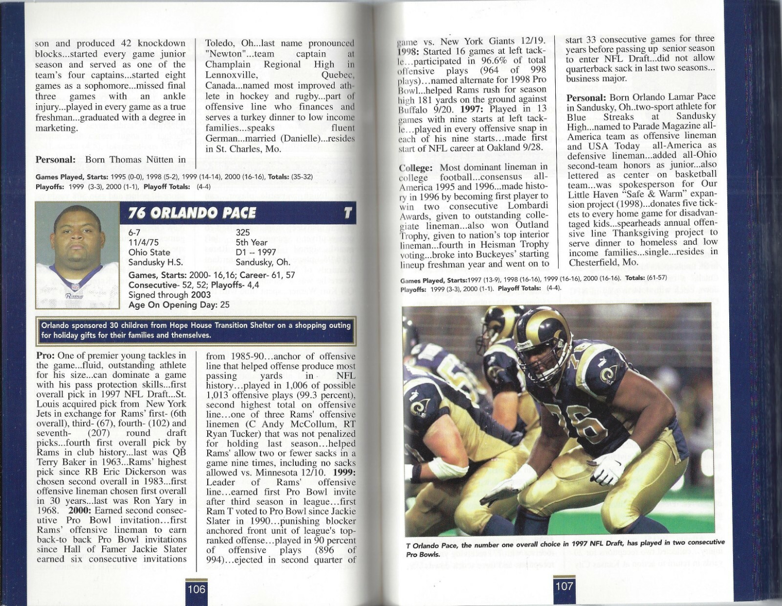 St. Louis Rams 2001 NFL Football Media Guide Bruce | eBay