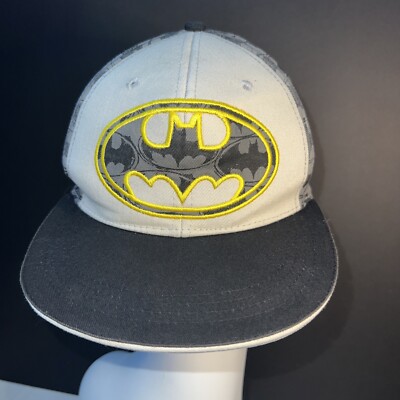 Batman Mens Adjustable Snap Back Baseball Hat/Cap Batman Emb Patch ...