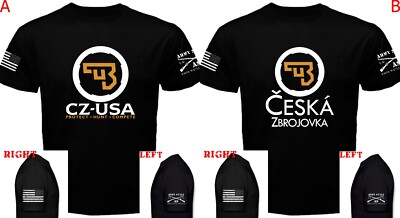NEW CZ USA Ceska Zbrojovka Firearms Guns Logo T-Shirt Sleeves print | eBay