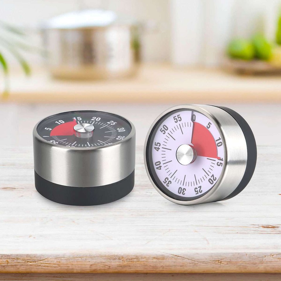 Kitchen Bar Stainless Steel Timer Mechanical Timer 60min Countdown ...