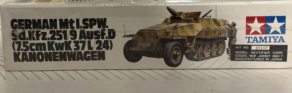 Tamiya 1/35 MtI.SPW Sd.Kfz.251/9 Ausf.D 7.5cm Kanonenwagen Model Kit ...