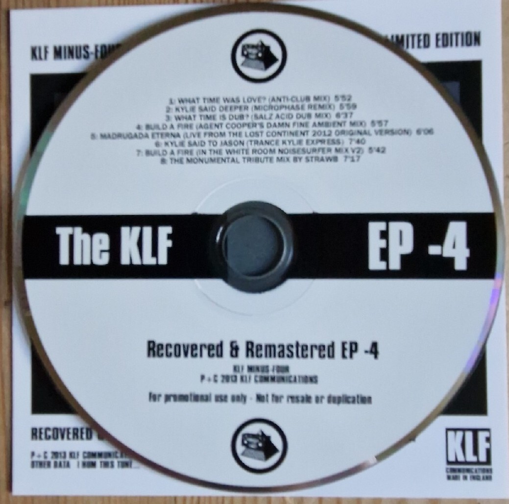 The KLF Remix Project Pt.3 CD Recovered & Remastered KLF MINUS-FOUR ...