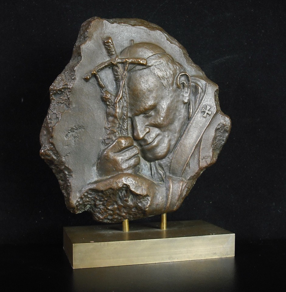 Karol Józef Wojtyła tribute to Pope John Paul II bronze sculpture 1983 ...