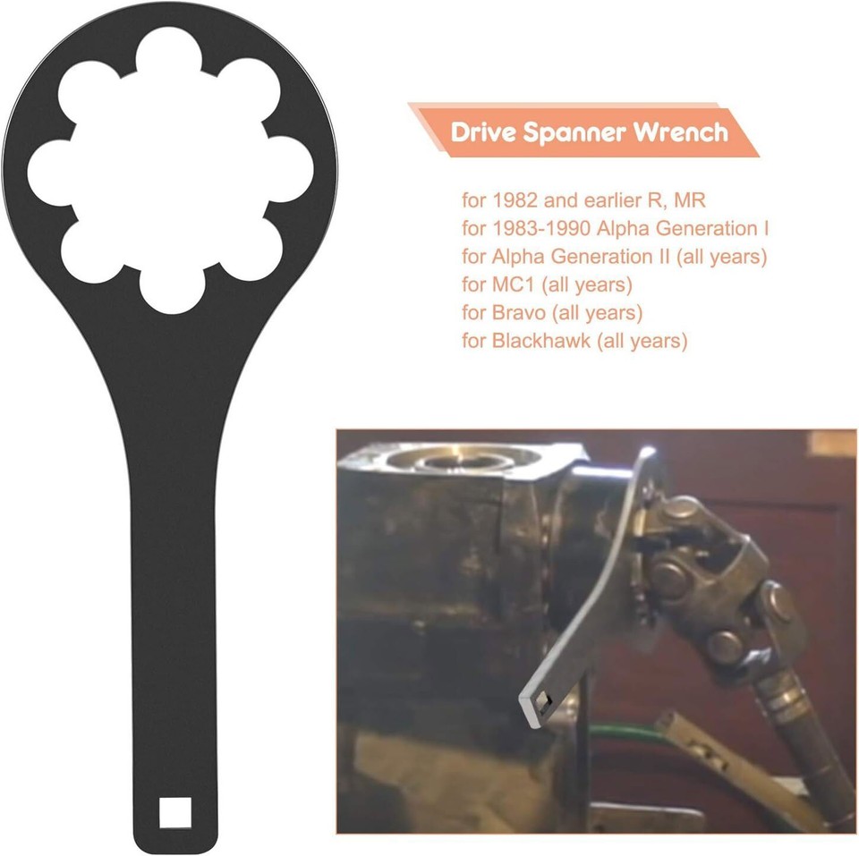 Drive Spanner Wrench & Bearing Carrier Nut Tool for Mercruiser Alpha 1 ...