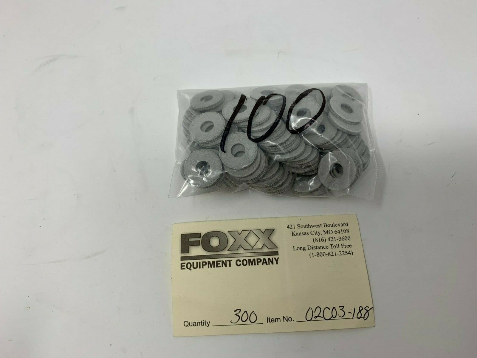 100 Pack of Foxx Fiber CO2 Washers 02C03-188 Fast Free Shipping! | eBay