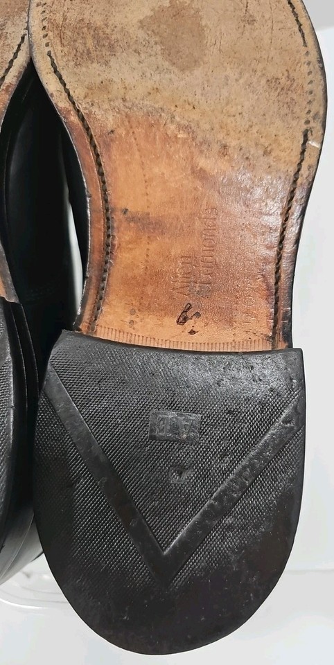 Allen Edmonds~Men's 9.5D~Black Leather Cap Toe Oxford Brogue Lace Up ...