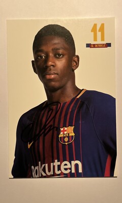 2017 Ousmane Dembélé 1st Barcelona Club Card Hand Signed | eBay Australia