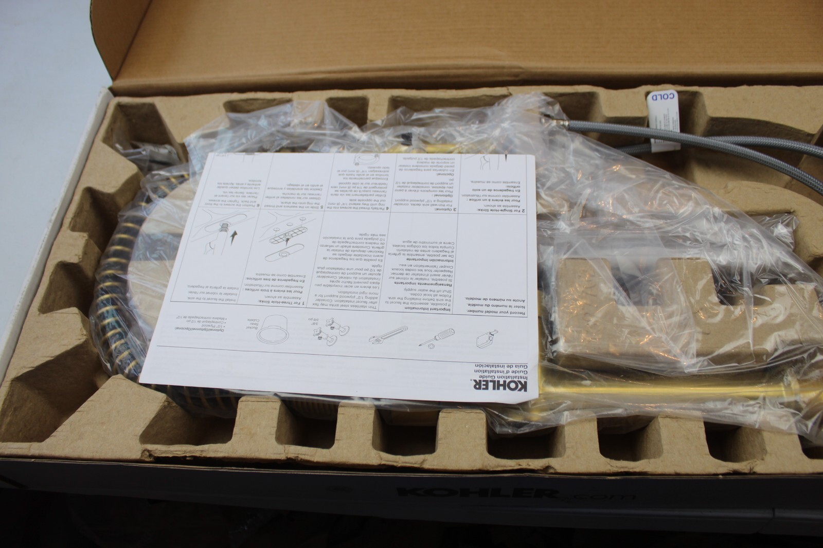 Kohler K-22973-2MB Crue Semi Pro Pull Down Kitchen Faucet, Brushed ...