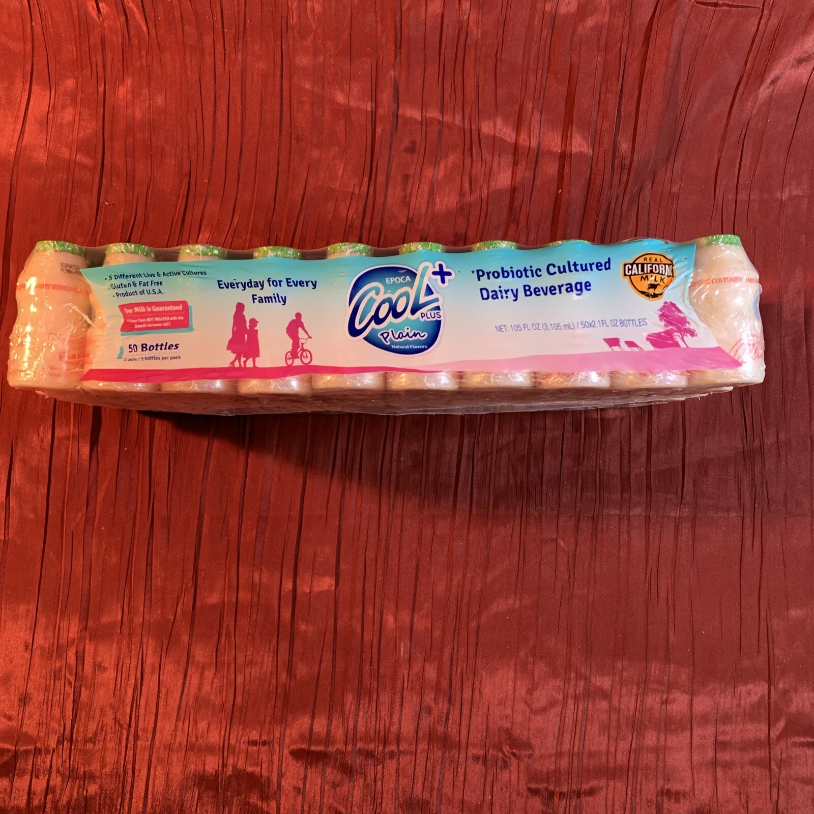 50 Bottles Epoca Cool plus Probiotic Cultured Dairy Beverage, 5 Active ...