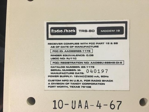 Radio Shack TRS-80 Modem I B | eBay