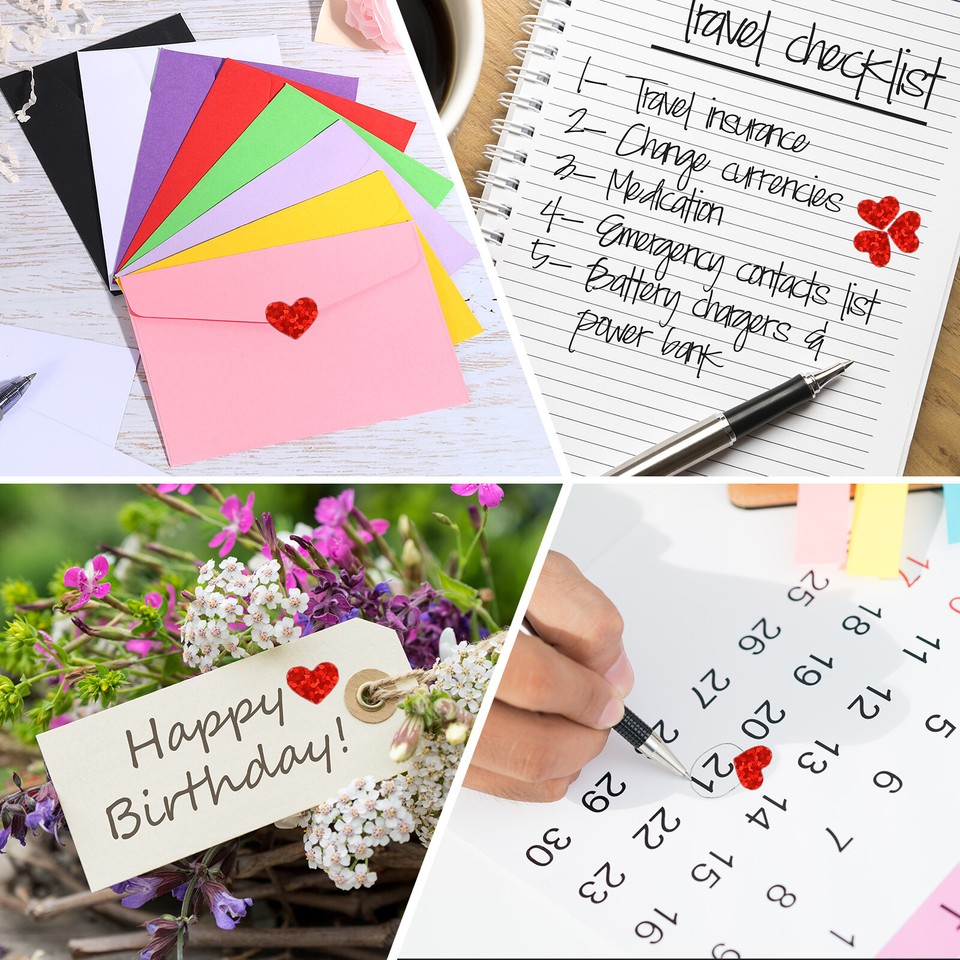 1140 Pcs Heart Reward Stickers, 20 Sheet Colorful Sticker, Multicolor ...