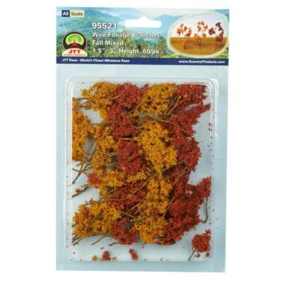 JTT (HO-Scale) 95521 AUTUM MIX Foliage Branches 1.5" to 3, 60/pk - NIB ...