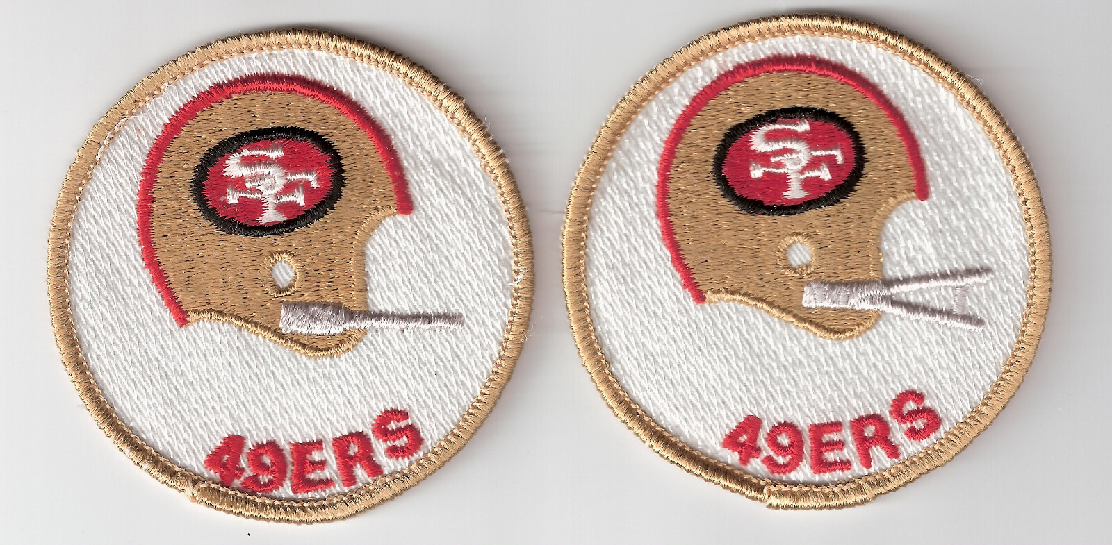 2 VINTAGE San Francisco 49ers 3 inch patches One Bar and Two Bar | eBay