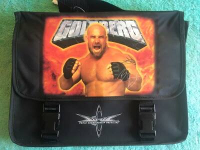 NEW WCW SMALL SIZE [approx 12" x 9"] VINYL CARRY BAG "GOLDBERG ...